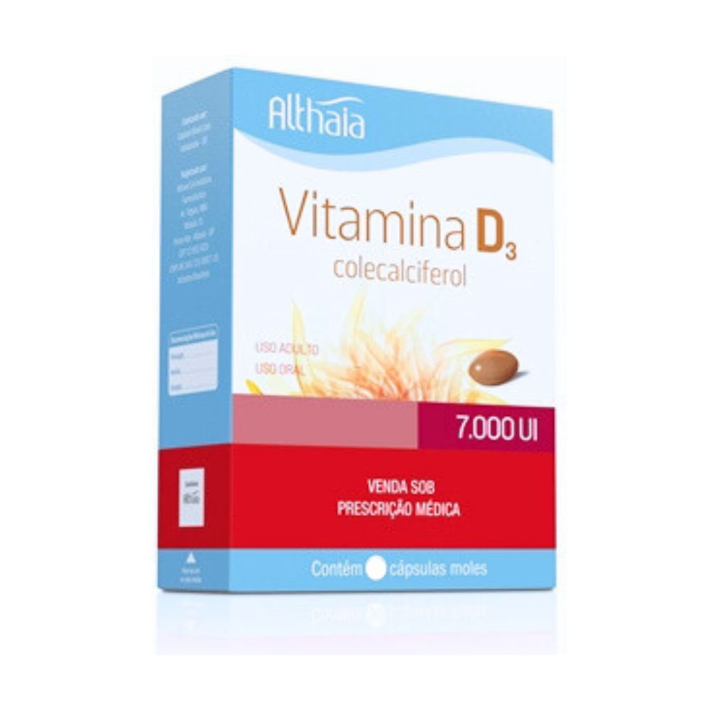 Vitamina D3 Althaia 7.000ui 8 Cápsulas – farmafine.com.br
