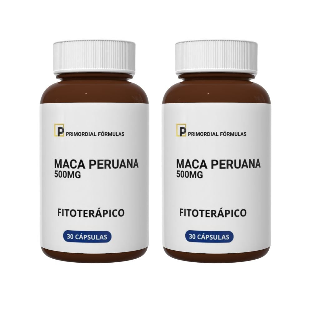 Maca Peruana Concentrado 500mg Primordial Fórmulas Com 30 Cápsulas ...